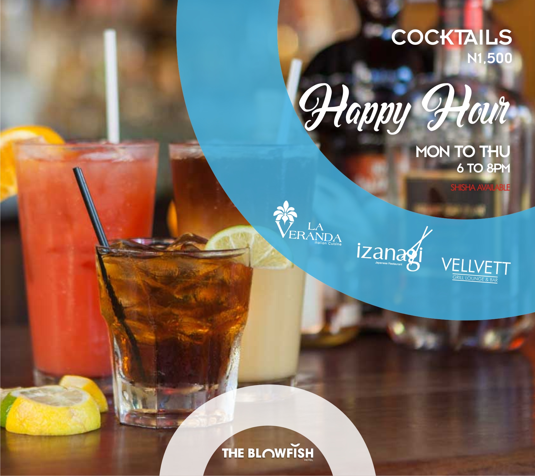 Cocktail Hour Monday – Thursday | The Blowfish Group